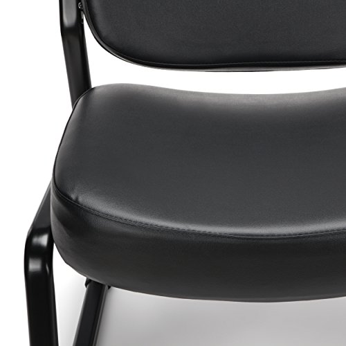 OFM Big & Tall Armless Guest and Reception Chair, Black