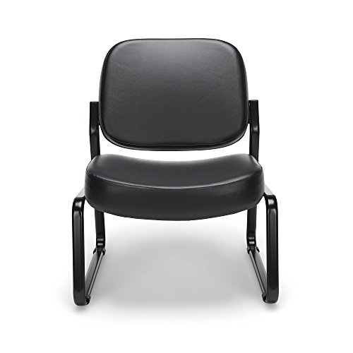 OFM Big & Tall Armless Guest and Reception Chair, Black