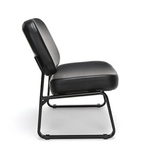 OFM Big & Tall Armless Guest and Reception Chair, Black