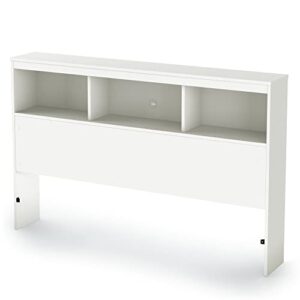 south shore spark bookcase headboard, full, pure white