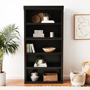 Sauder 5 Shelf Split Bookcase, Jamocha Wood finish