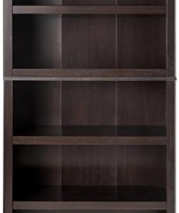 Sauder 5 Shelf Split Bookcase, Jamocha Wood finish