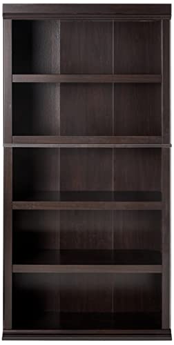 Sauder 5 Shelf Split Bookcase, Jamocha Wood finish