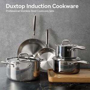 Duxtop Whole-Clad Tri-Ply Stainless Steel Induction Cookware Set, 10PC Kitchen Pots and Pans Set