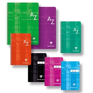 Clairefontaine Wirebound Notebook - Graph w/4 tabs 112 sheets - 8 1/4 x 11 3/4 - Sold Individually (Assorted Cover Color Chosen at Random)