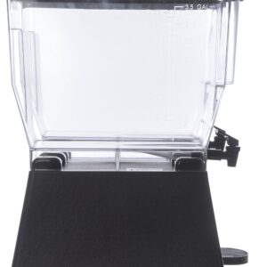 Carlisle FoodService Products TrimLine Plastic Economy Double Base Beverage Dispenser, 2 x 3.5 Gallons, Black