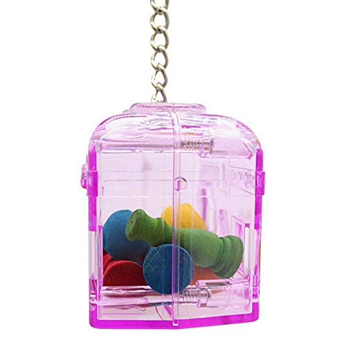 Sweet Feet and Beak Large or Small Treasure Chest - Perfect Bird Cage Toy Colorful, Safe, Easy to Install - Washable, Refillable, Non-Toxic, Foraging Box - Cage Accessories