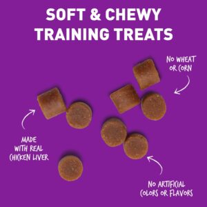 Cloud Star Tricky Trainers Soft & Chewy Dog Training Treats 14 oz Pouch, Liver Flavor, Low Calorie Behavior Aid with 360 treats