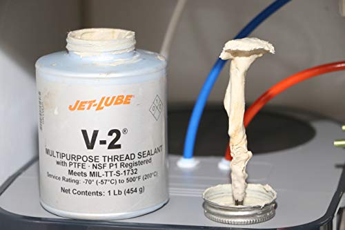 Jet-Lube V-2 - Multipurpose | Thread Sealant | Contaisn PTFE | Military Grade | Food Grade | Automotive Applications | Eco-Certified | Water-Resistant | 1/2 Lb.