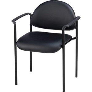 lorell reception guest chair, black