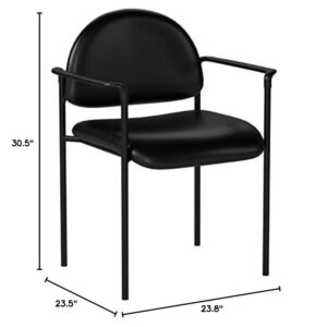 Lorell Reception Guest Chair, Black