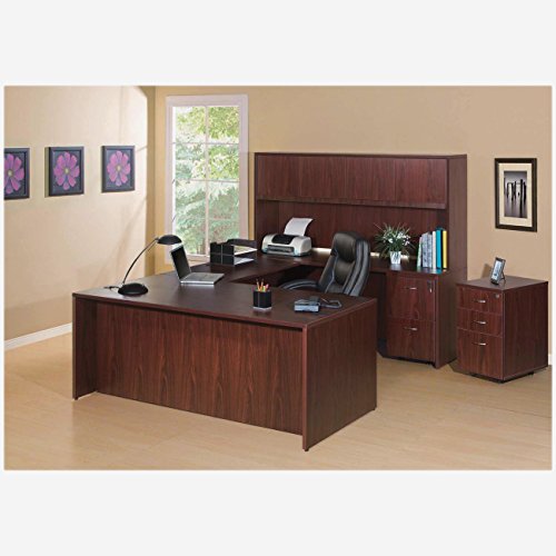 Lorell Desk Shell, 60 by 30 by 29-1/2-Inch, Mahogany