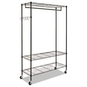 alera wire shelving garment rack (black)