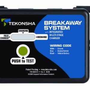 Tekonsha 50-85-313 Shur-Set III Breakaway System with LED Test Meter, Battery, Breakaway Switch and Charger - Black