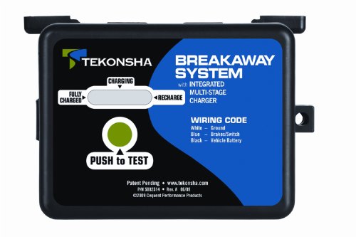 Tekonsha 50-85-313 Shur-Set III Breakaway System with LED Test Meter, Battery, Breakaway Switch and Charger - Black