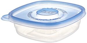 glad gladware entree plastic square containers with lids, 25 ounce, 5 count (pack of 1)