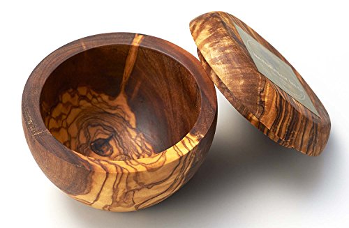 Naturally Med Olive Wood Sugar Pot/Salt Keeper