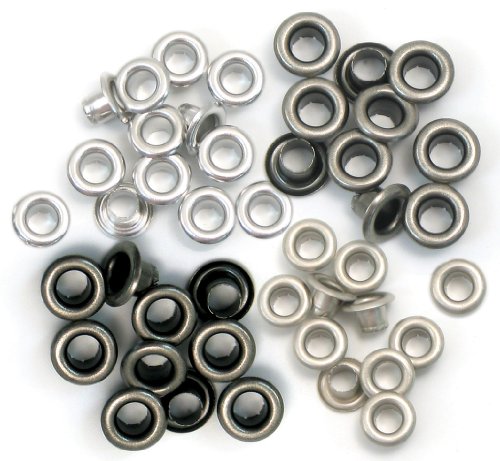 We R Memory Keepers - 60 Standard Cold Metal Eyelets for Scrapbooking - 15 of Each Color