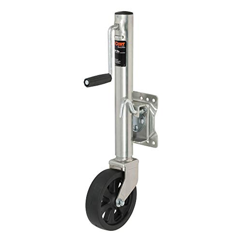 CURT 28115 Marine Boat Trailer Jack with 8-Inch Wheel, 1,500 lbs. 11 Inches Vertical Travel