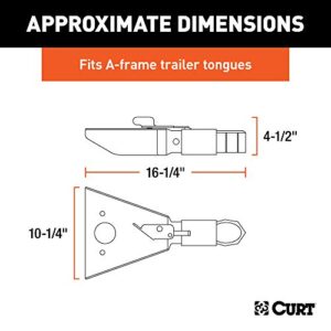 CURT 25217 Black A-Frame Trailer Coupler, 2-Inch Hitch Ball, 7,000 lbs