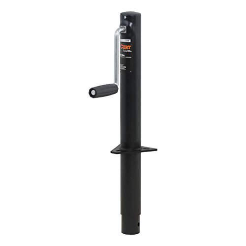 CURT 28204 A-Frame Trailer Jack, 2,000 lbs, 15 Inches Vertical Travel , Black