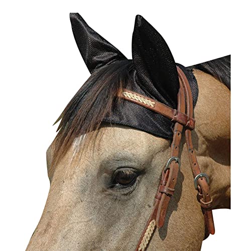 Cashel Comfort Ears Horse Fly Bonnet, Black, Medium