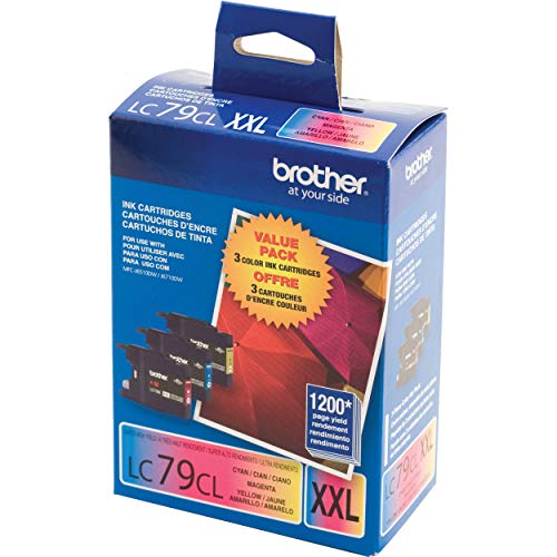 Brother Printer LC793PKS 3 Pack- 1 Each LC79C, LC79M, LC79Y Ink - Retail Packaging, Yellow/cyan/magenta