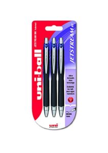 uni-ball jetstream retractable sxn-210 rollerball pen - blue, pack of 3