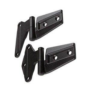 smittybilt 7687 matte black door hinge, 4 piece