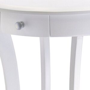 Winsome Wood Sasha Accent Table, White, 20 inches