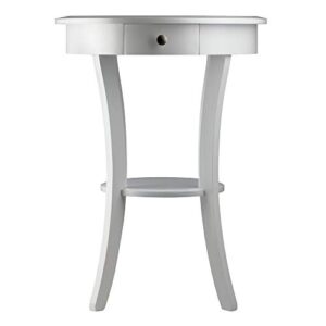 Winsome Wood Sasha Accent Table, White, 20 inches