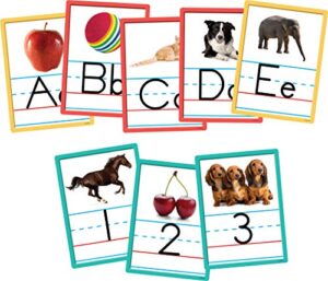 edupress alphabet and numbers accents, pack of 36 multicolored 6" x 8"