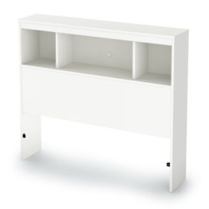 south shore spark bookcase headboard, twin, pure white