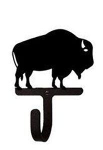 village wrought iron buffalo wall hook - extra small