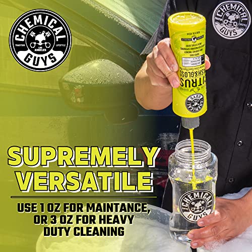 Chemical Guys CWS_301 Citrus Wash & Gloss Foaming Car Wash Soap (Works with Foam Cannons/ Guns or Bucket Washes) Safe for Cars, Trucks, Motorcycles, RVs & More, 128 fl oz (1 Gallon) Citrus Scent