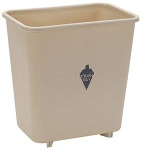 8 qt. rectangular beige trash can