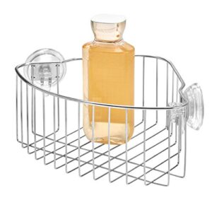 idesign reo stainless steel power lock suction corner storage shelf - 11.25" x 7.75" x 4.75"