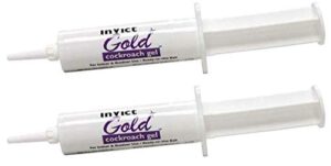 2 tubes invict gold cockroach german roach control gel bait w/plunger (35 gram per tube)