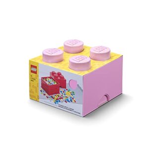 lego light purple storage box brick 4 dif