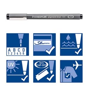 STAEDTLER Pigment Liner Bonus Sketch Set of 6 Liners for the Regular Price of 4(2 free), 308 SB6P