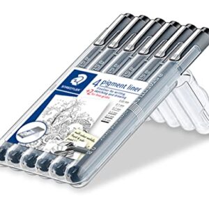 STAEDTLER Pigment Liner Bonus Sketch Set of 6 Liners for the Regular Price of 4(2 free), 308 SB6P