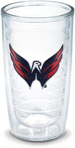 tervis made in usa double walled nhl washington capitals insulated tumbler cup keeps drinks cold & hot, 16oz, primary logo