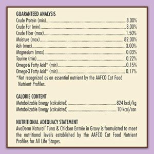 AvoDerm Natural Grain Free Salmon & Chicken Entrée in Gravy Wet Cat Food 3 oz (Pack of 24)