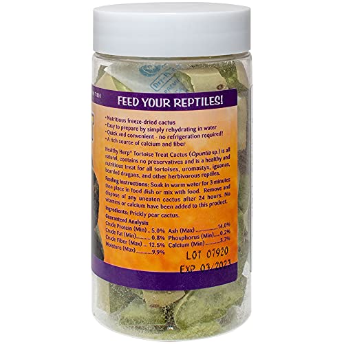 Healthy Herp Tortoise Treat Cactus 0.25-Ounce (7.1 Grams) Jar