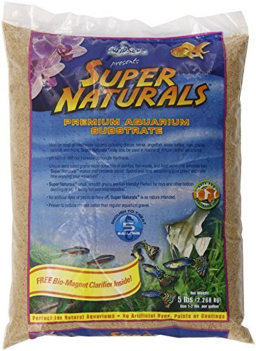 Carib Sea ACS05839 Super Natural Sunset Gold Sand for Aquarium, 5-Pound