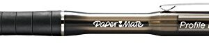 Paper Mate Profile Elite Retractable Ballpoint Pens, Bold Point (1.4mm), Black, 12 Count