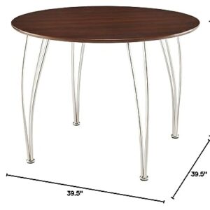 DHP Bentwood Round Dining Table Top.Legs sold seperately, Espresso Brown, Medium