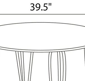 DHP Bentwood Round Dining Table Top.Legs sold seperately, Espresso Brown, Medium