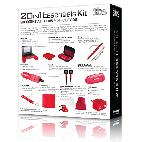 dreamGEAR Nintendo 3DS 20-in-1 Essentials Kit (red)