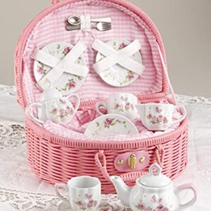 Delton Products Rose Tea Set for 2, Pink